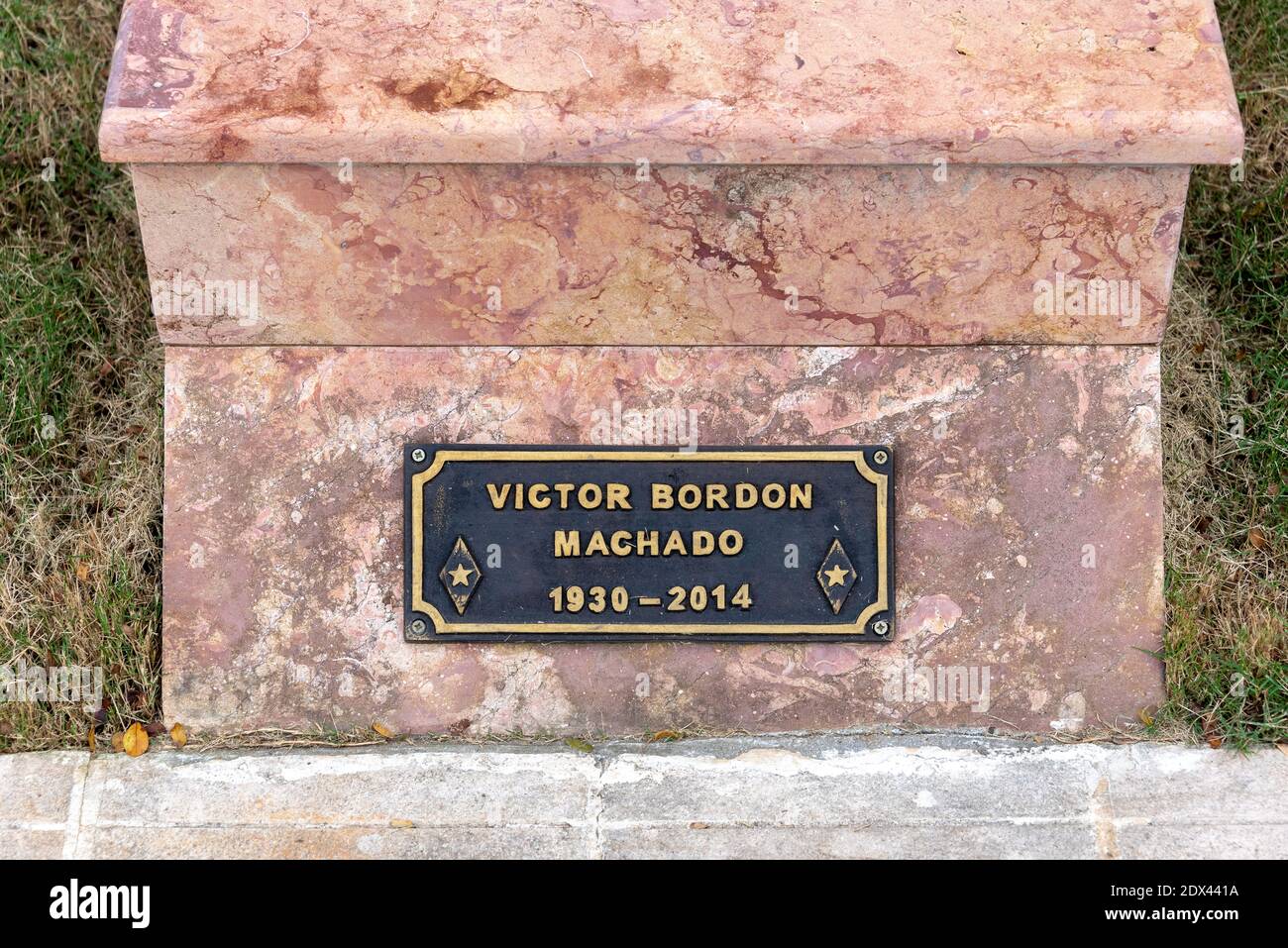 Tomb of Victor Bordon, commander of the Cuban Rebel army led by Fidel ...