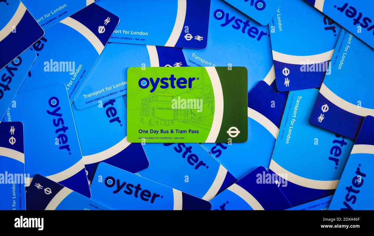 London, UK. 23 Dec 2020. Oyster card, travelcard, Transport for London ...