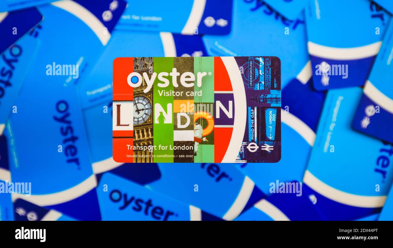 London, UK. 23 Dec 2020. Oyster card, travelcard, Transport for London ...