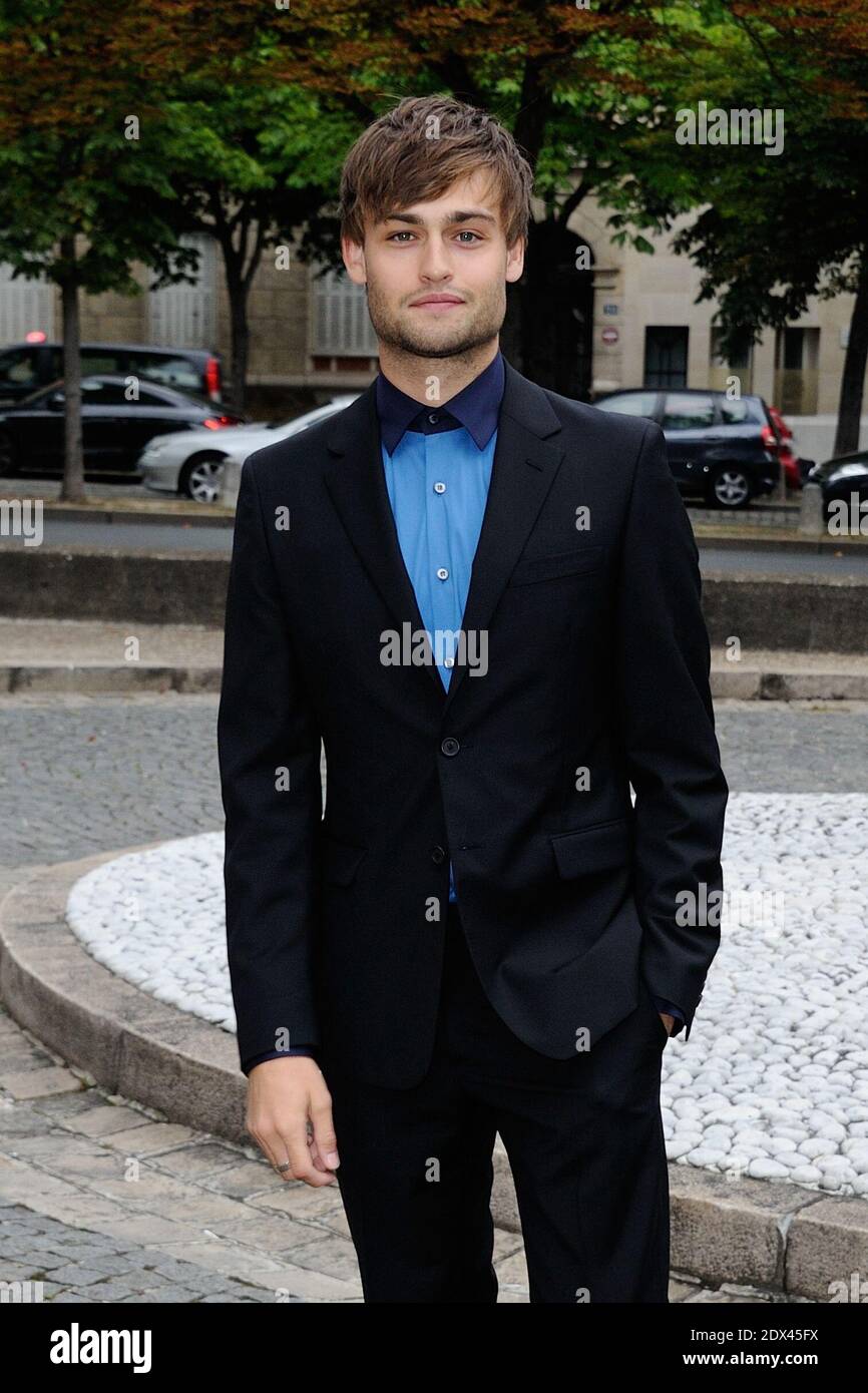 Douglas Booth arriving for the Miu Miu Resort Collection Presentation ...