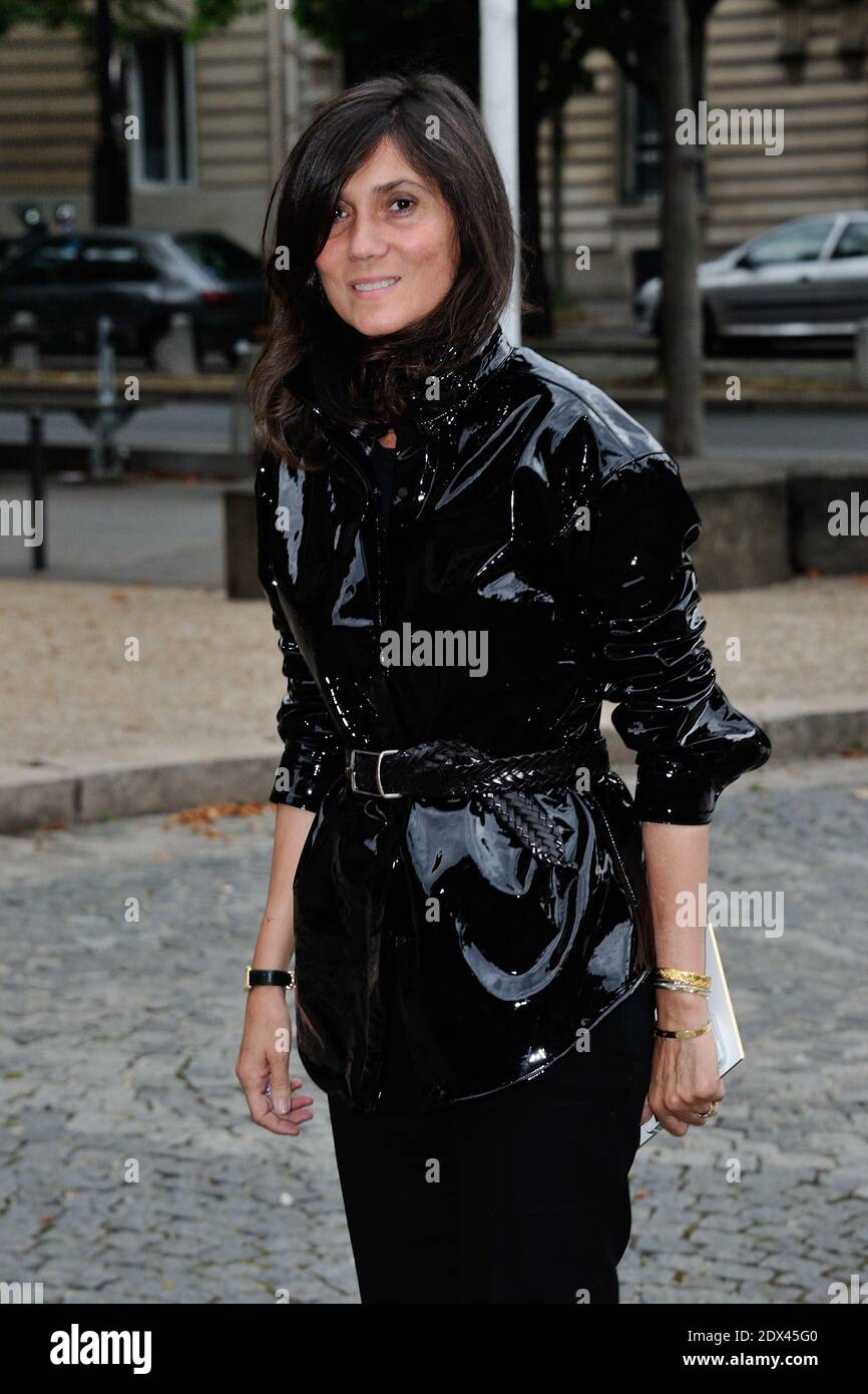 Emmanuelle Alt arriving for the Miu Miu Resort Collection Presentation ...