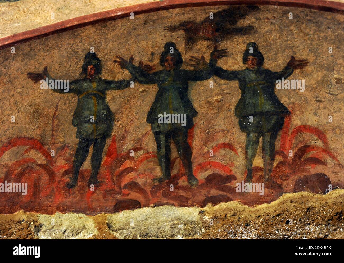 View of the Catacombs of Priscilla in Rome, Italy on May 2014. After ...