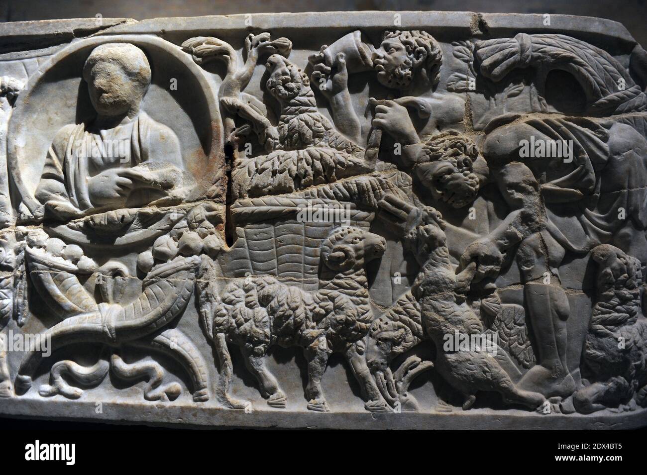 View of the Catacombs of Priscilla in Rome, Italy on May 2014. After ...