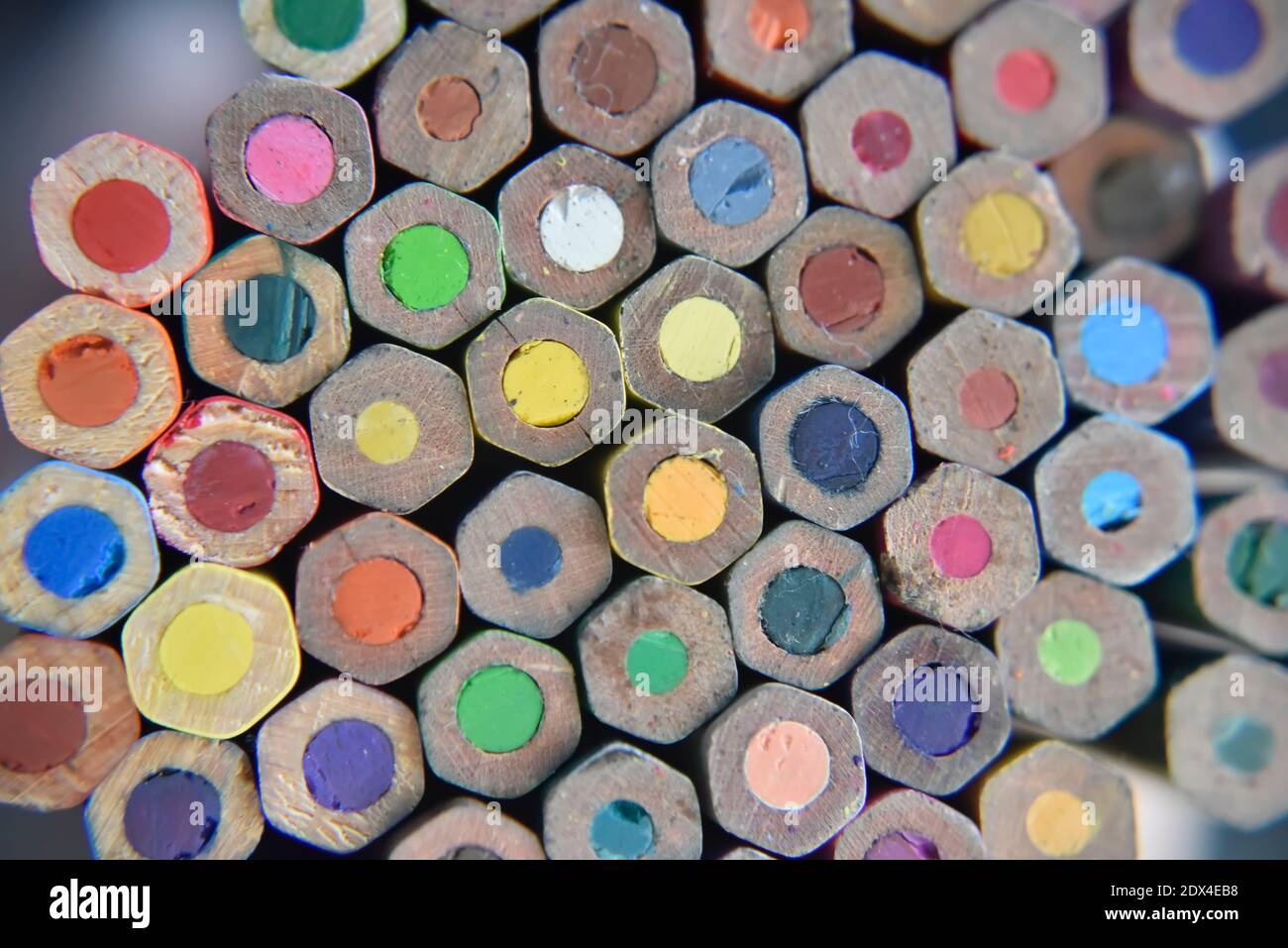 Shape hexagon pencil close up hi-res stock photography and images - Alamy