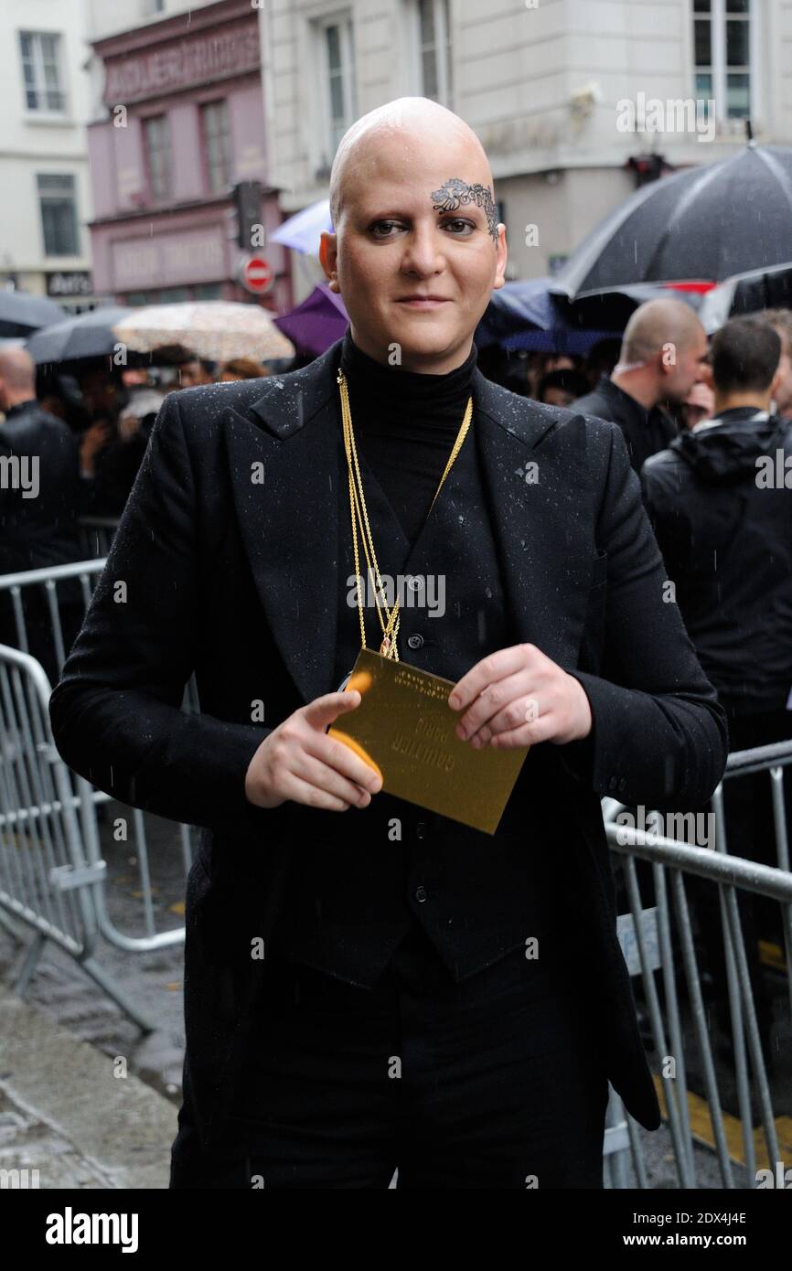 Ali Mahdavi arriving for the Jean-Paul Gaultier Fall-Winter 2014/2015 ...