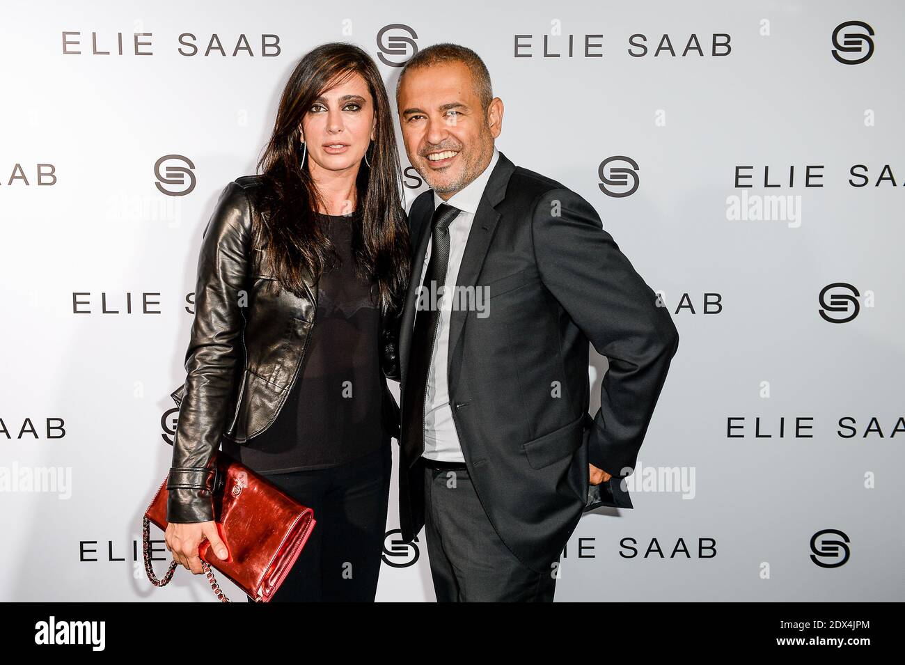 Lebanese designer Elie Saab poses with director Nadine Labaki at the ...