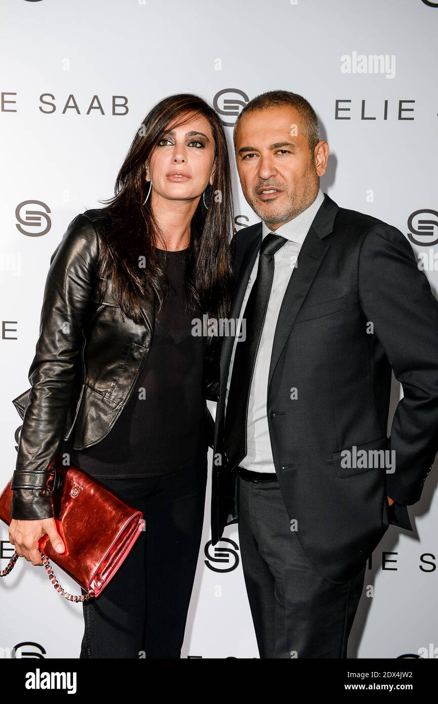 Lebanese designer Elie Saab poses with director Nadine Labaki at the ...