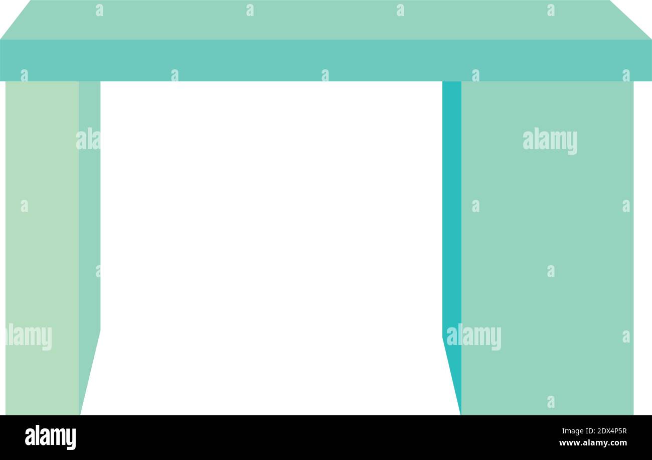 blue desk icon over white background, colorful design, vector ...