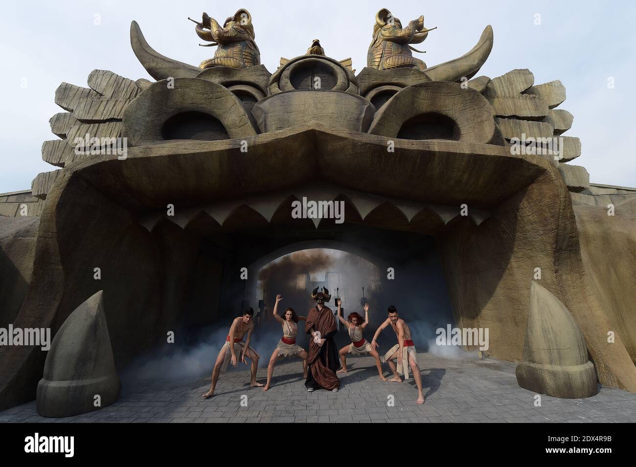 A view of the Temple of Moloch, inspired by the 1914 Italian silent ...