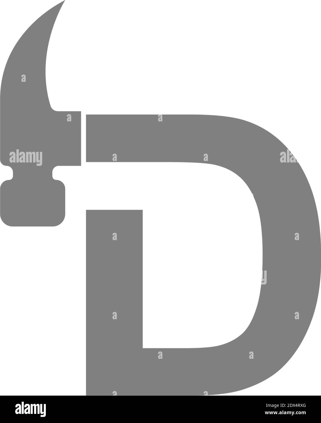Letter D and hammer combination icon logo design vector Stock Vector ...