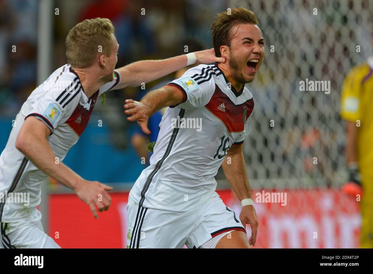 Germany's Mario Goetze joy after he scored the decisive 1-0 goal in ...