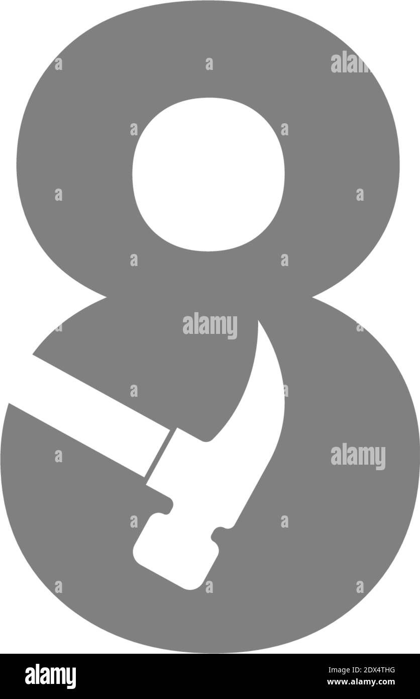 Number 8 icon vector vectors Black and White Stock Photos & Images - Alamy