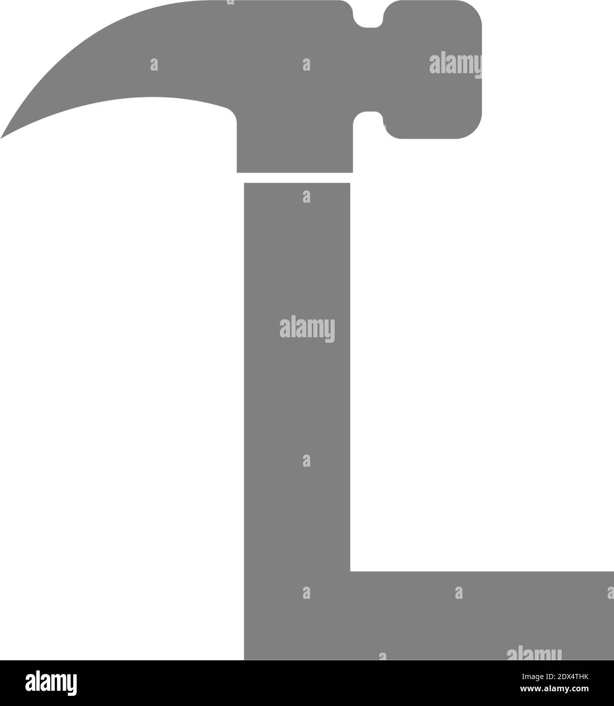 Letter L and hammer combination icon logo design vector Stock Vector ...