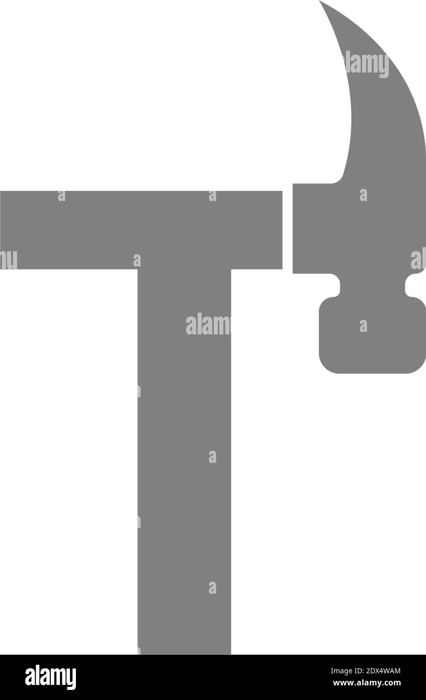 Letter T and hammer combination icon logo design vector Stock Vector ...