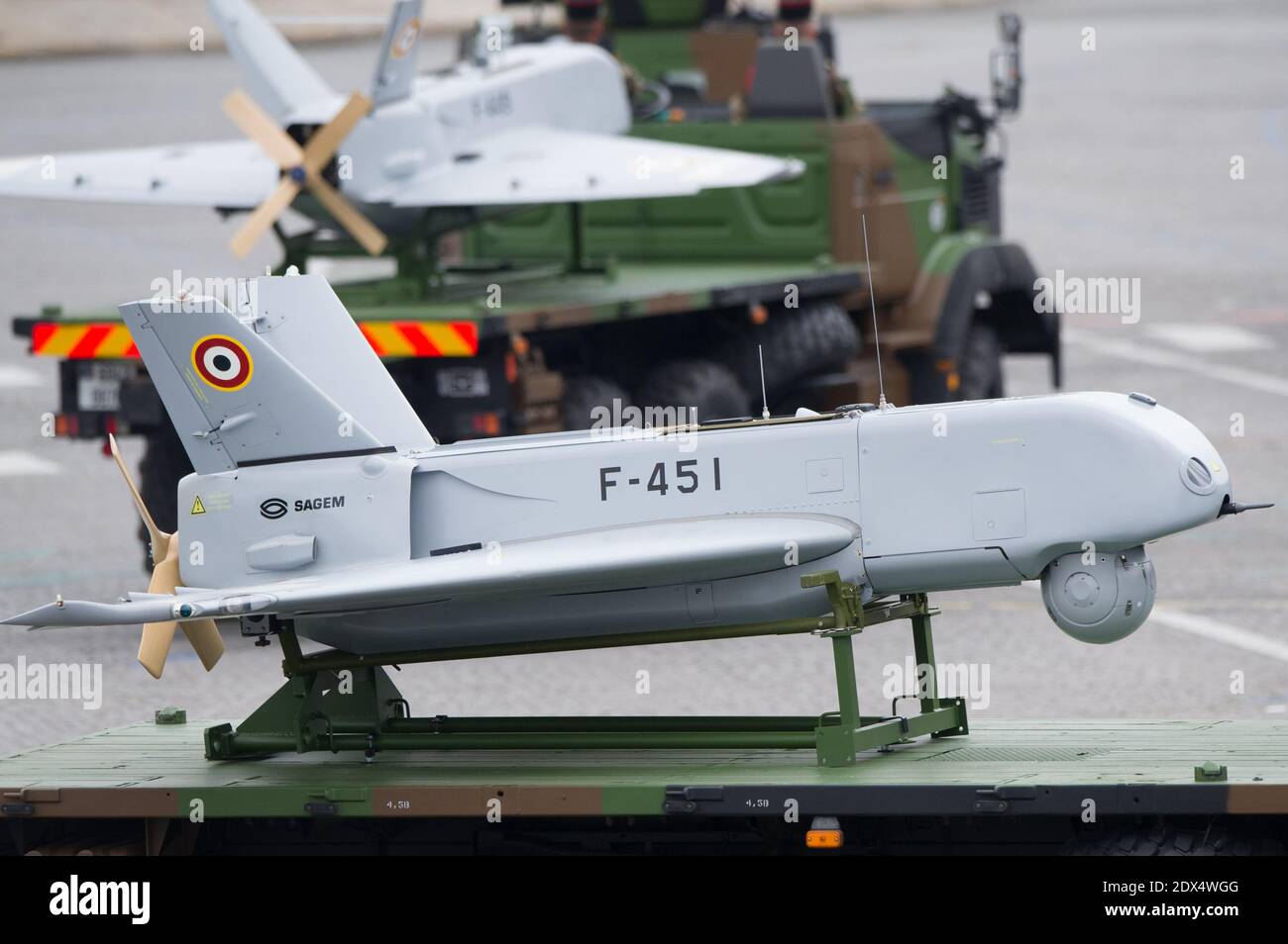 Drone Sperwer in the Military Parade on the Champs-Elysees during the ...