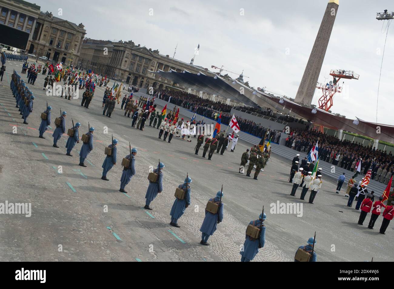 Military Parade on the Champs-Elysees during the annual Bastille Day ...