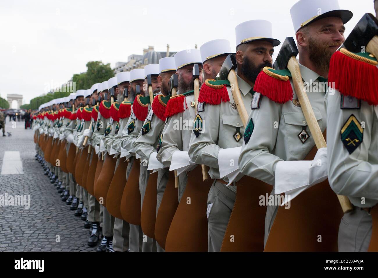 Soldiers of the French Foreign Legion on the Champs-Elysees during the ...