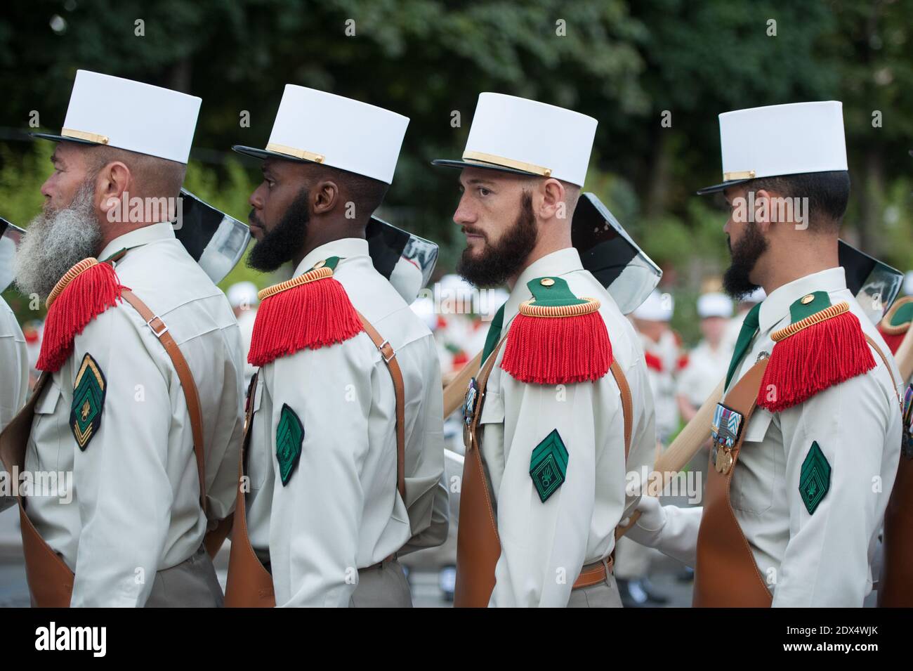 Soldiers of the French Foreign Legion on the Champs-Elysees during the ...