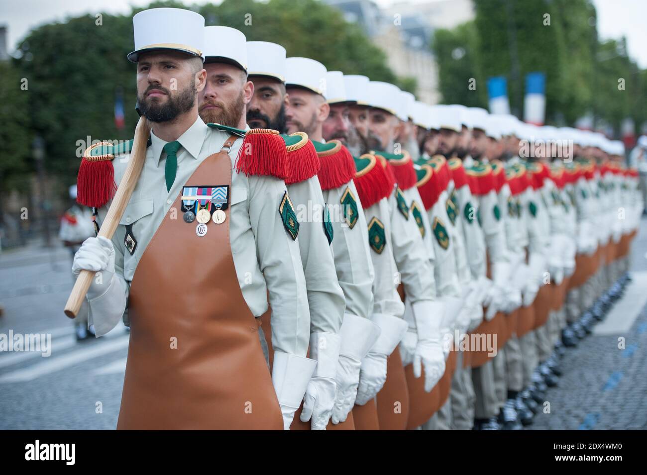 Soldiers of the French Foreign Legion on the Champs-Elysees during the ...