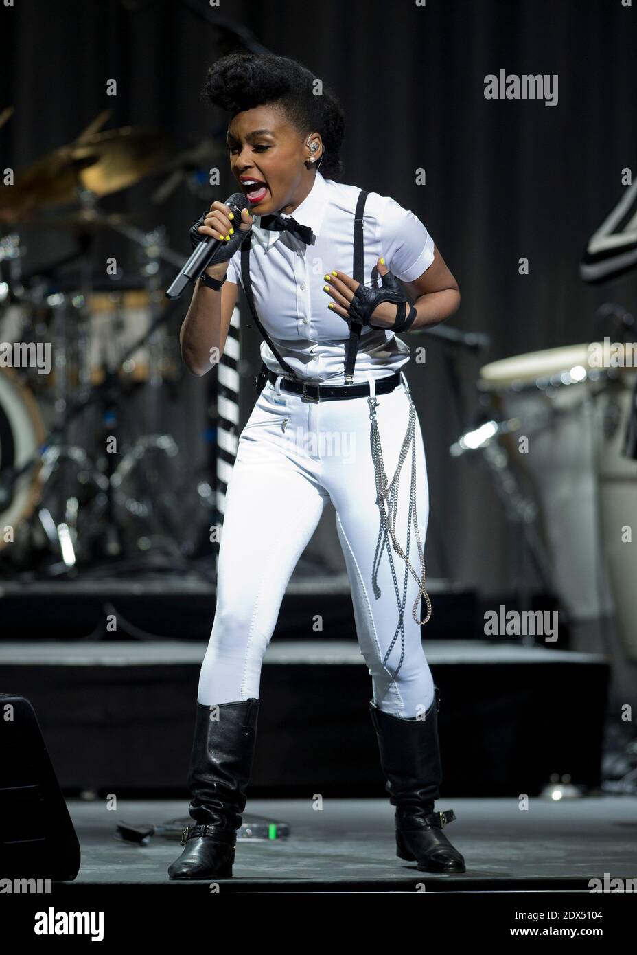 Singer Janelle Monae performs after receiving the Grammy Museum's Jane ...