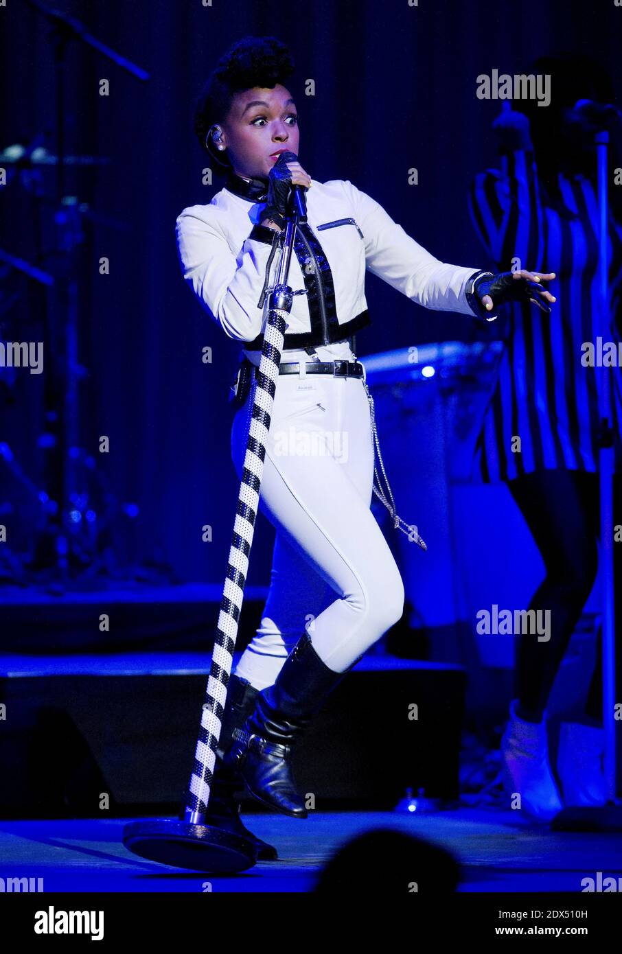 Singer Janelle Monae performs after receiving the Grammy Museum's Jane ...