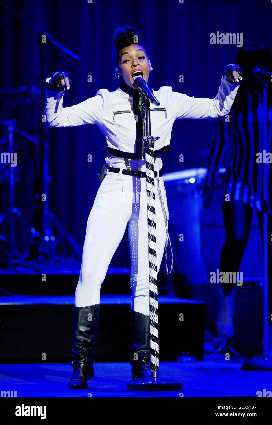 Singer Janelle Monae performs after receiving the Grammy Museum's Jane ...