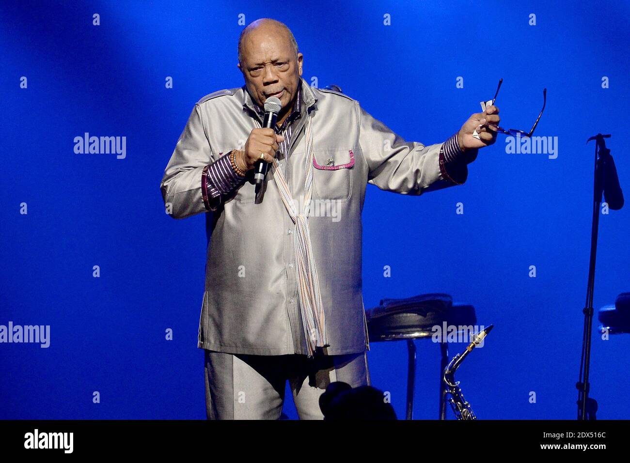 Quincy Jones performs during the Montreux Jazz Festival, in Montreux ...