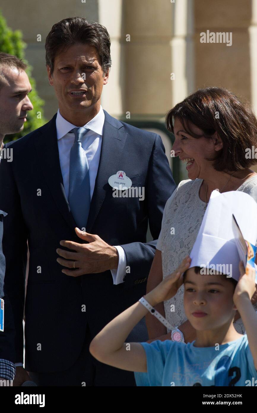Mayor of Paris Anne Hidalgo and Philippe Gas President of Eurodisney ...
