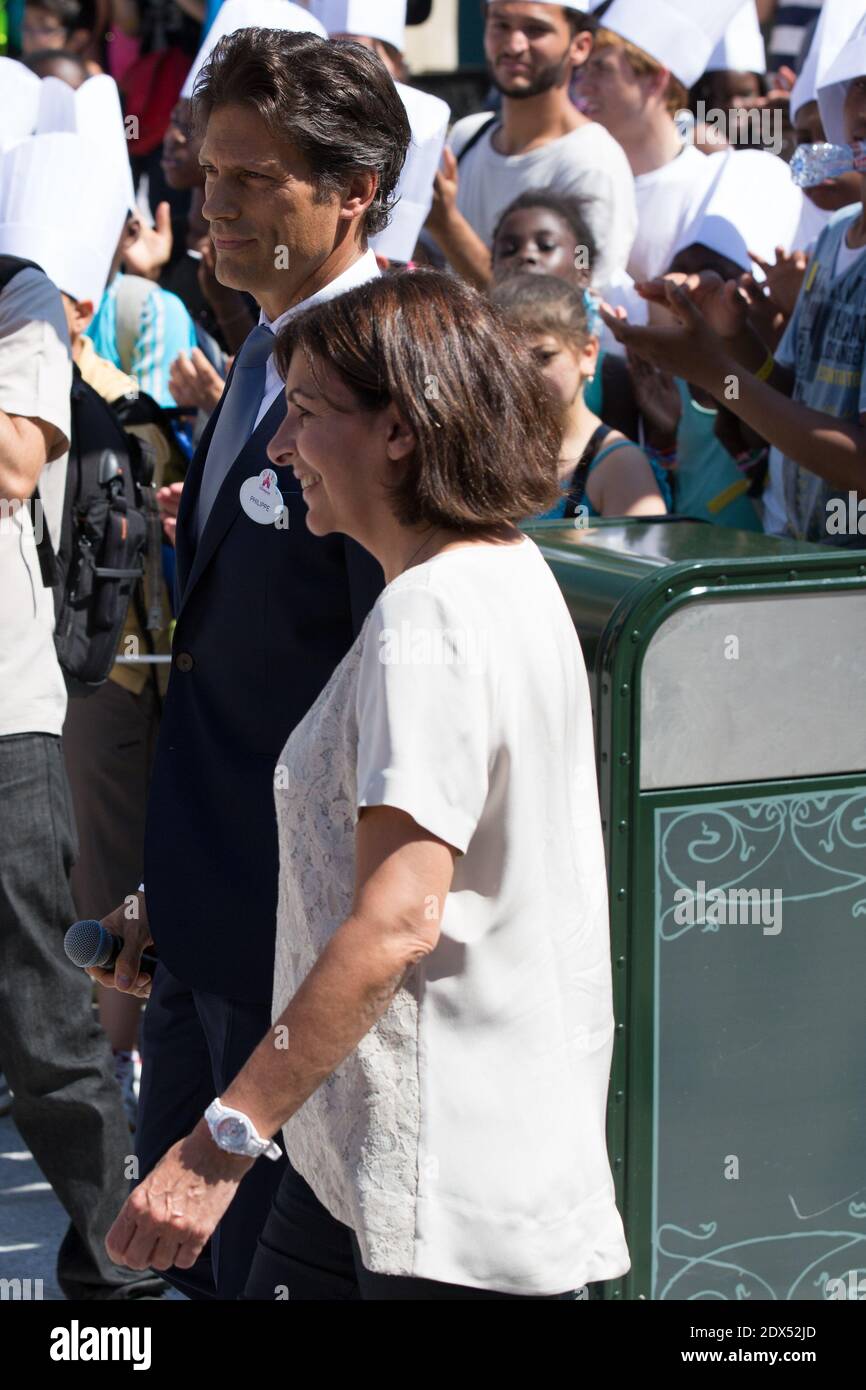 Mayor of Paris Anne Hidalgo and Philippe Gas President of Eurodisney ...
