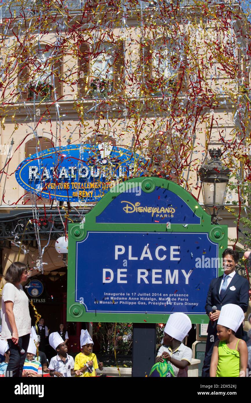 Mayor of Paris Anne Hidalgo and Philippe Gas President of Eurodisney ...