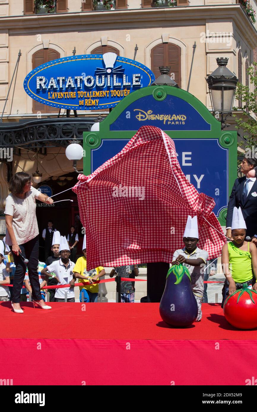 Mayor of Paris Anne Hidalgo and Philippe Gas President of Eurodisney ...