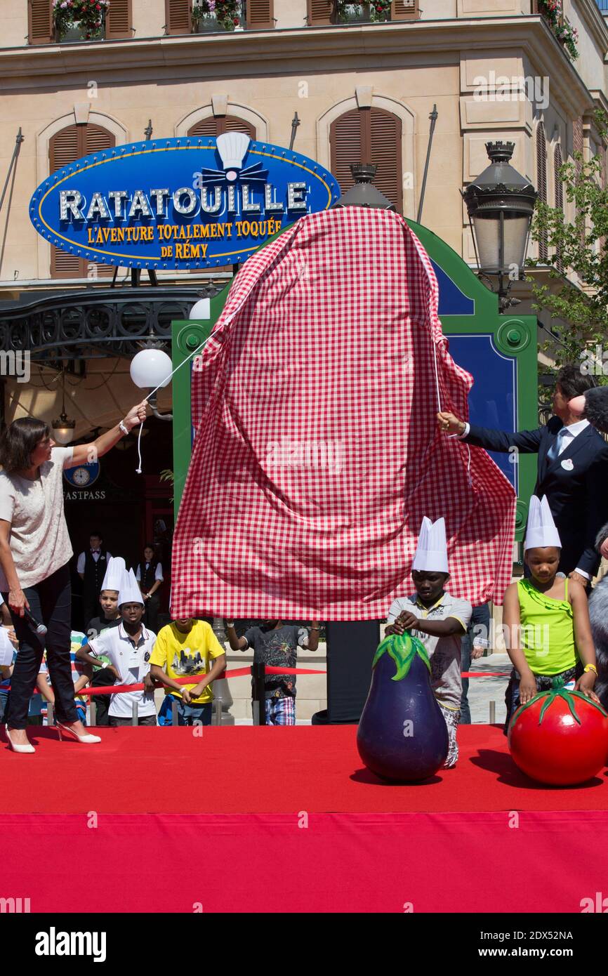 Mayor of Paris Anne Hidalgo and Philippe Gas President of Eurodisney ...