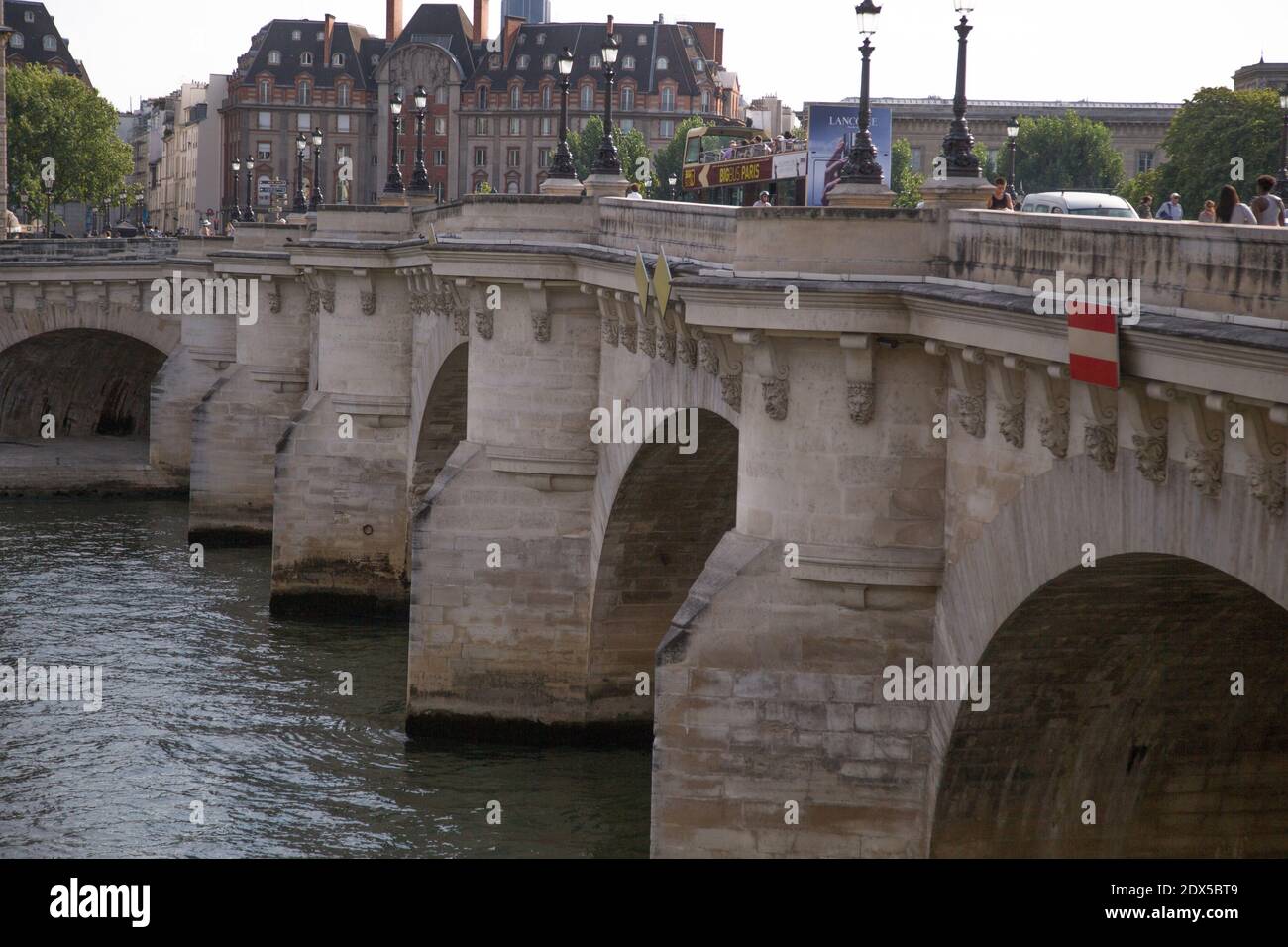 View of the Pont Neuf, in Paris, France. July 25, 2014. Photo by ...