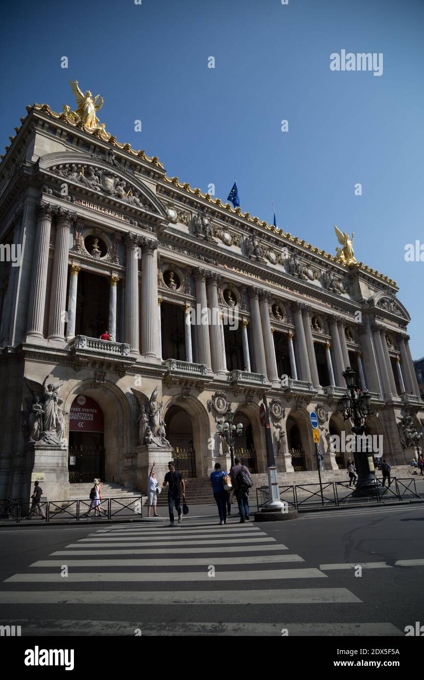 Outside view of the Opera Garnier, in Paris, France. July 30, 2014 ...