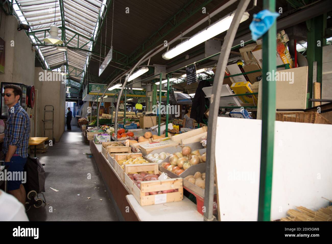 View of "Le marche des enfants-Rouges", in Paris, France. August 1 ...