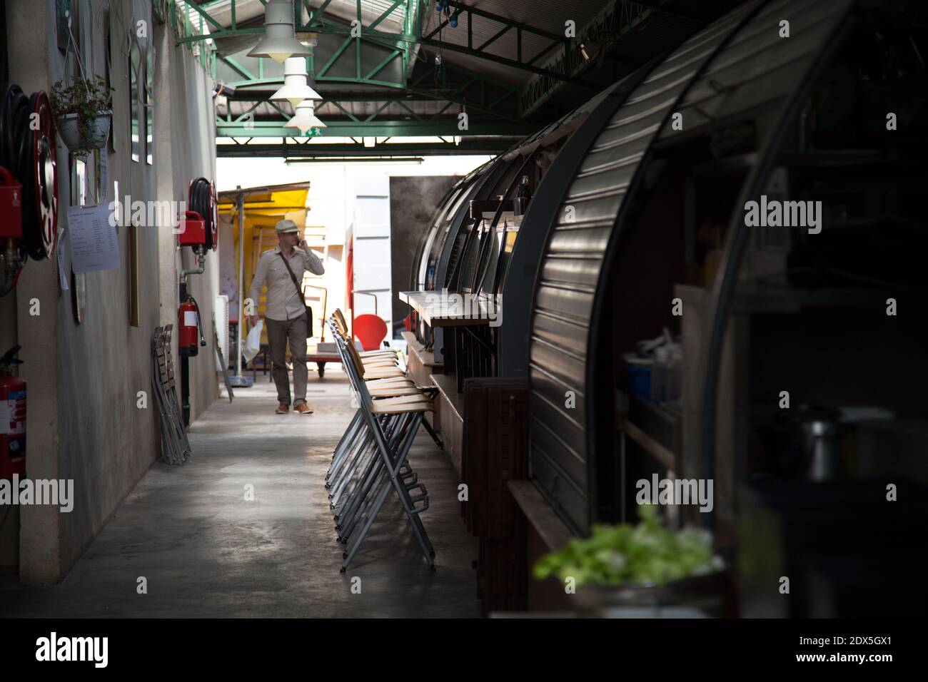 View of "Le marche des enfants-Rouges", in Paris, France. August 1 ...