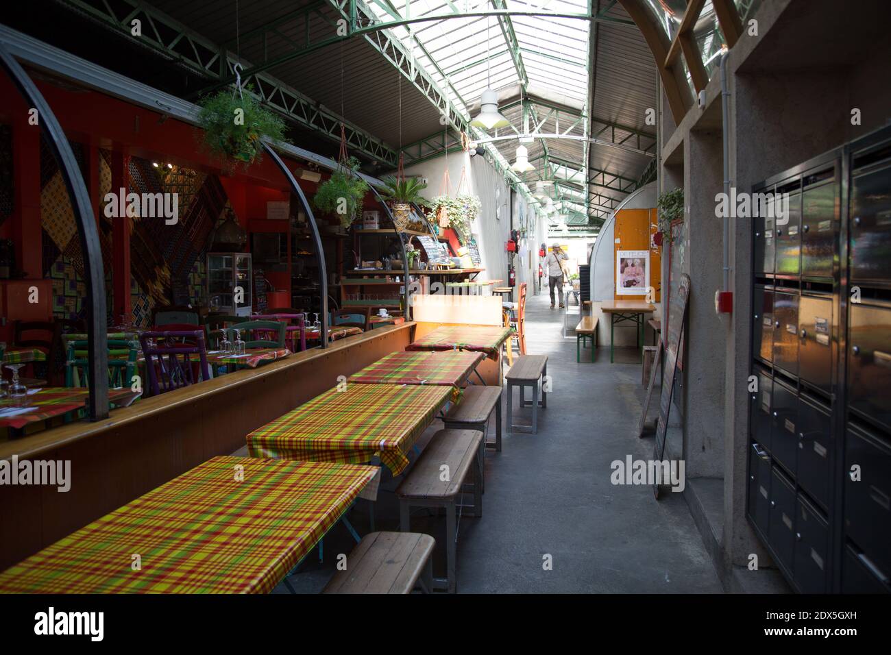 View of "Le marche des enfants-Rouges", in Paris, France. August 1 ...