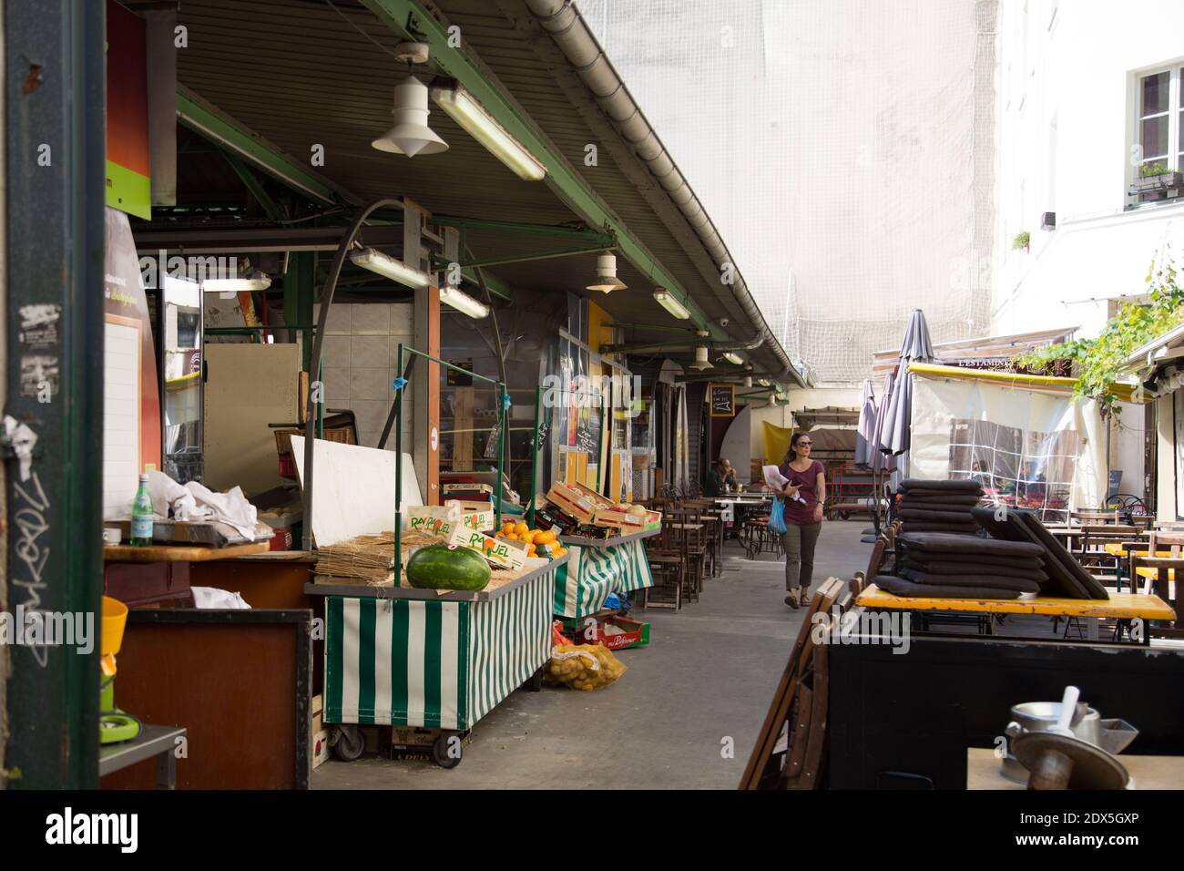 View of "Le marche des enfants-Rouges", in Paris, France. August 1 ...