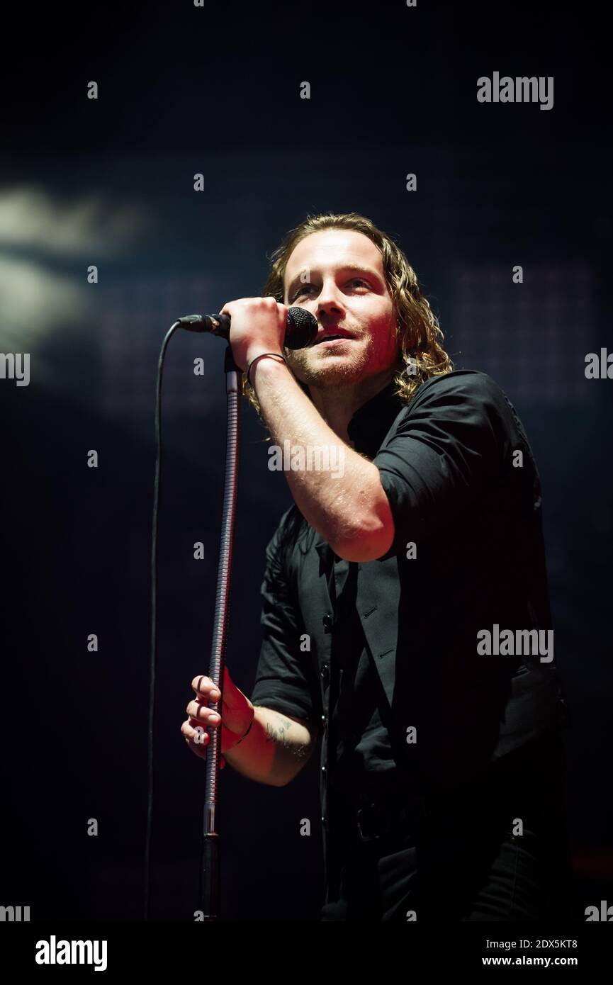 French singer Julien Dore perfoms live in concert at Paleo Festival in ...