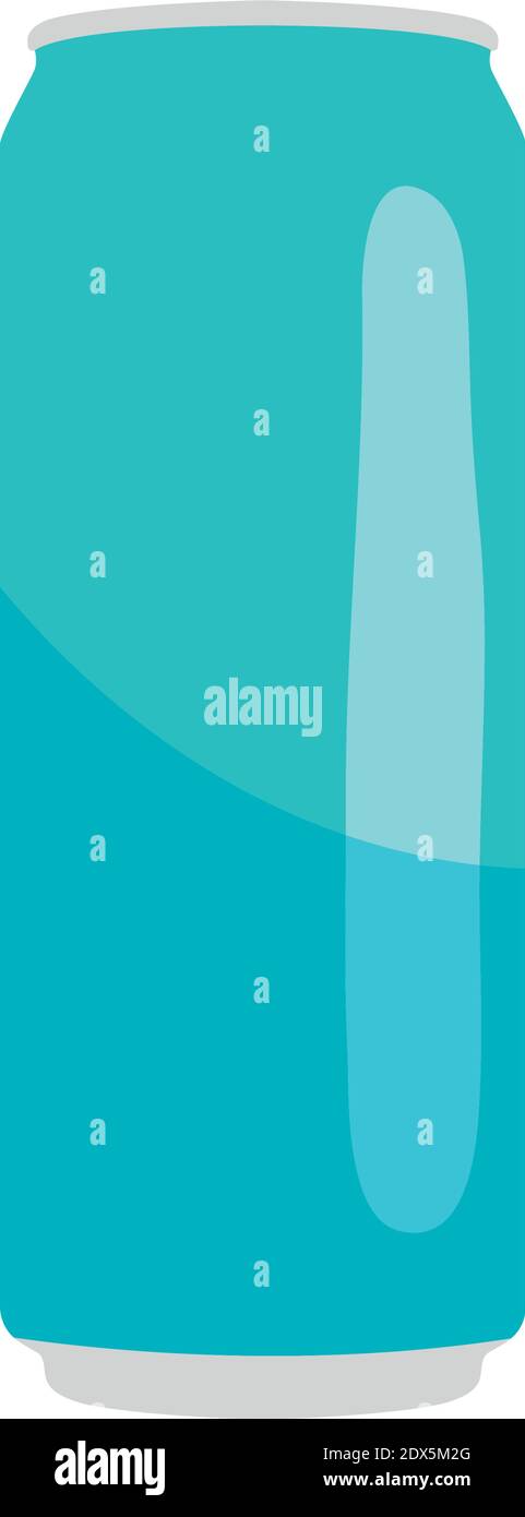 blue large can icon over white background, colorful design, vector ...