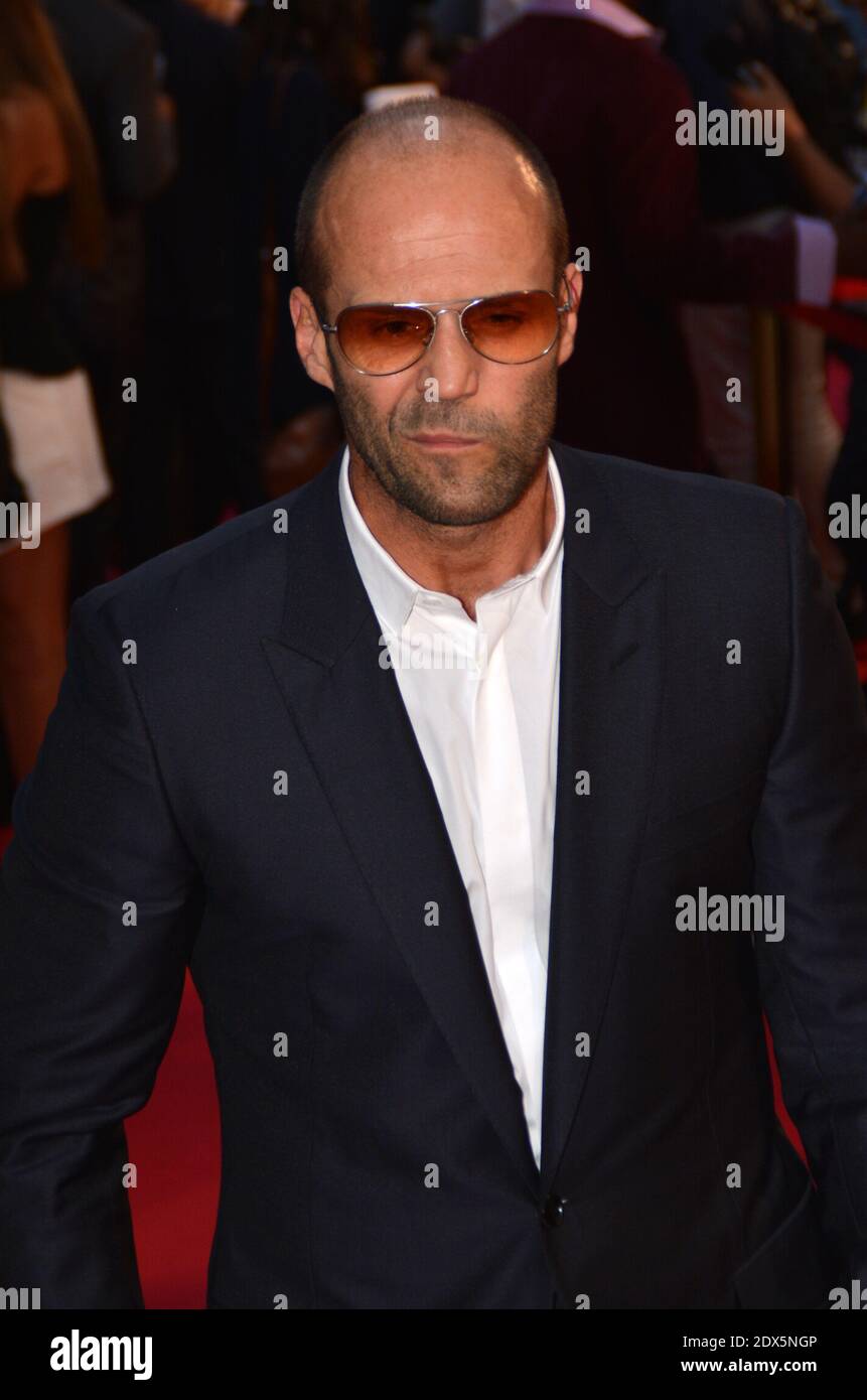 Jason Statham at the premiere for the film Expendables 3 held at the ...