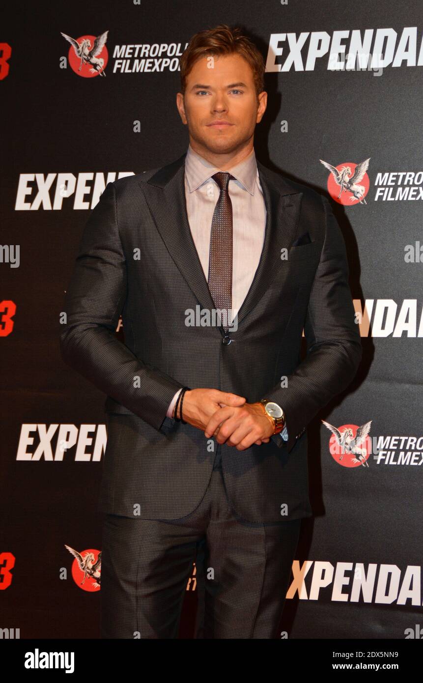 Kellan Lutz at the premiere for the film Expendables 3 held at the UGC ...
