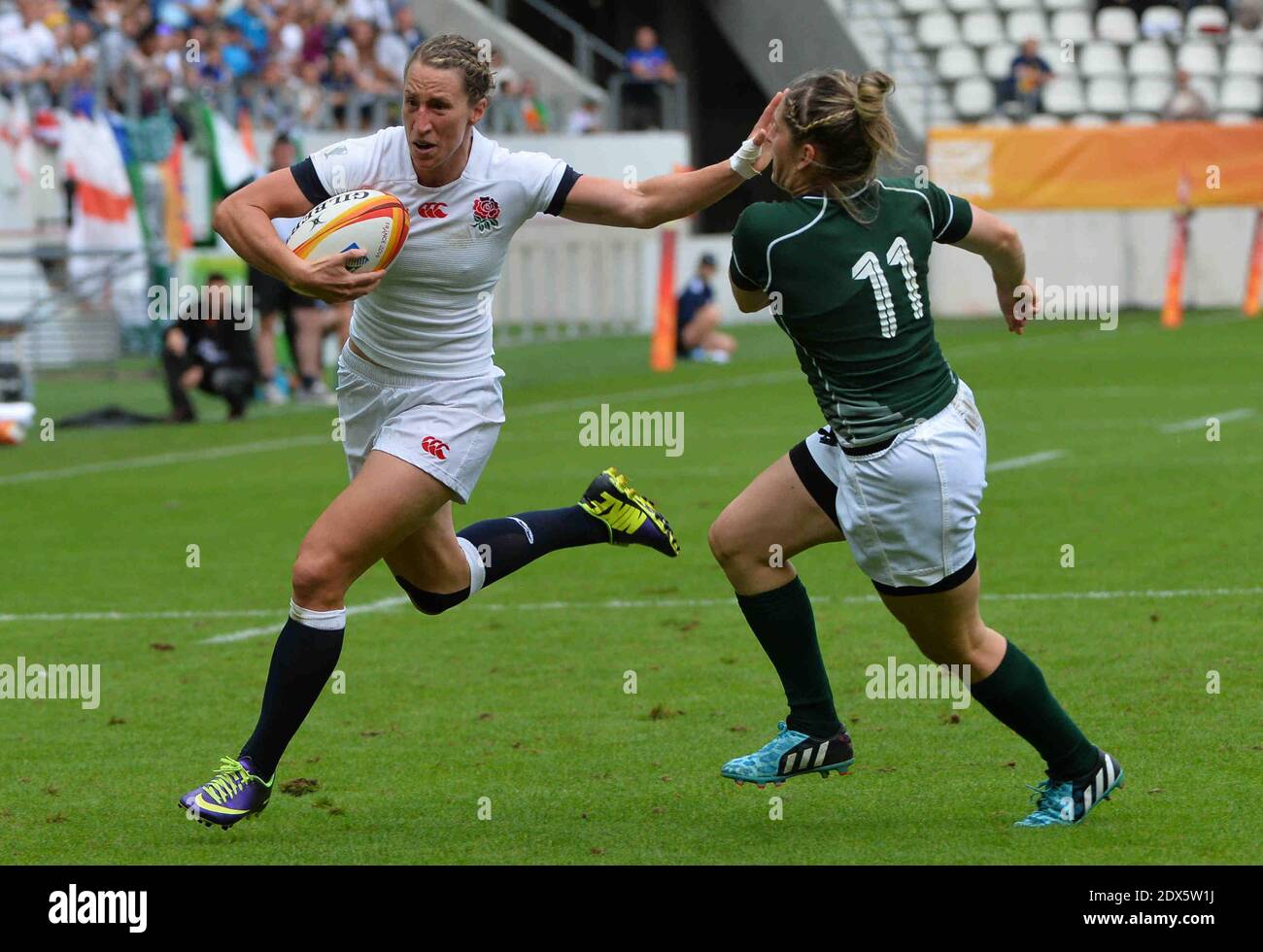 English Katherine Merchant during the IRB Women's Rugby World Cup match ...