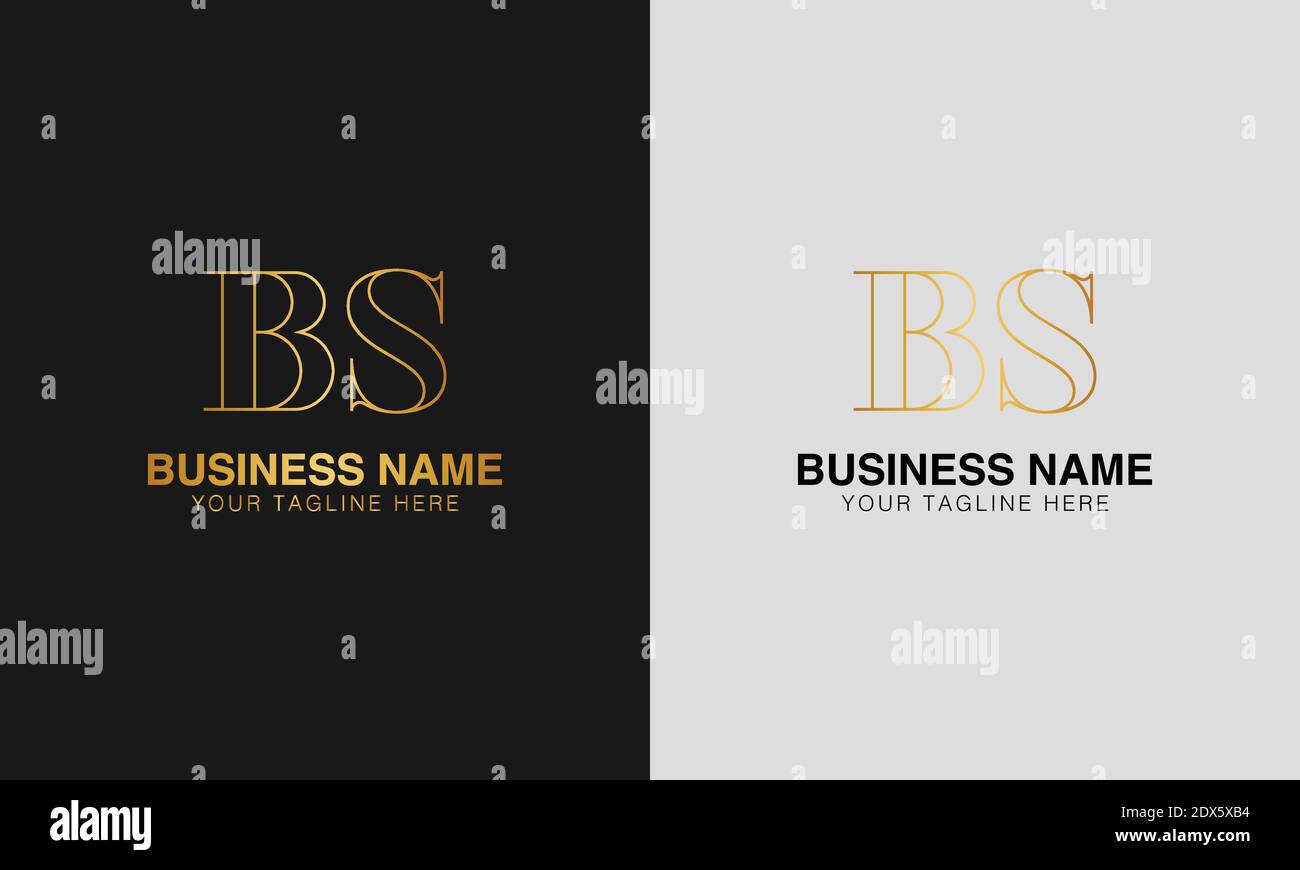 BS B S initial based abstract modern minimal creative logo, vector ...