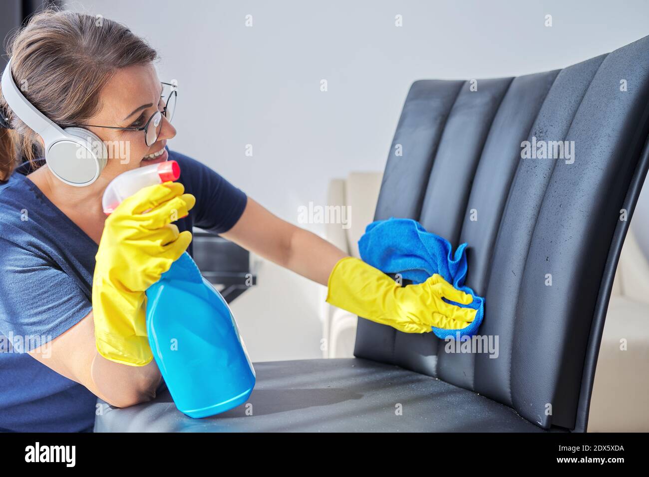 Worker cleaning chair disinfection hi-res stock photography and images ...