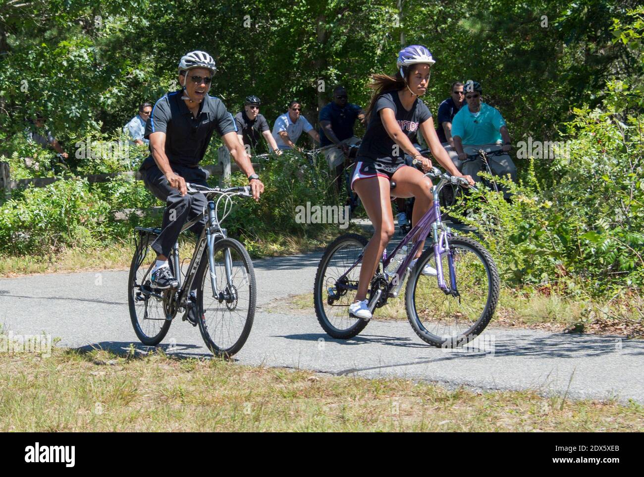 Michelle and barack obama bike hi-res stock photography and images - Alamy