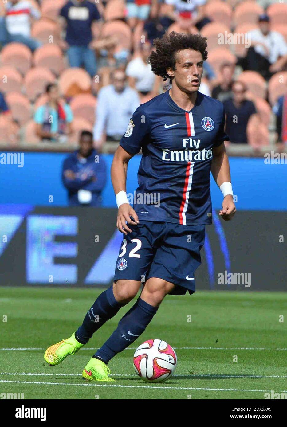 PSG's David Luiz during the French First League soccer match, Paris ...