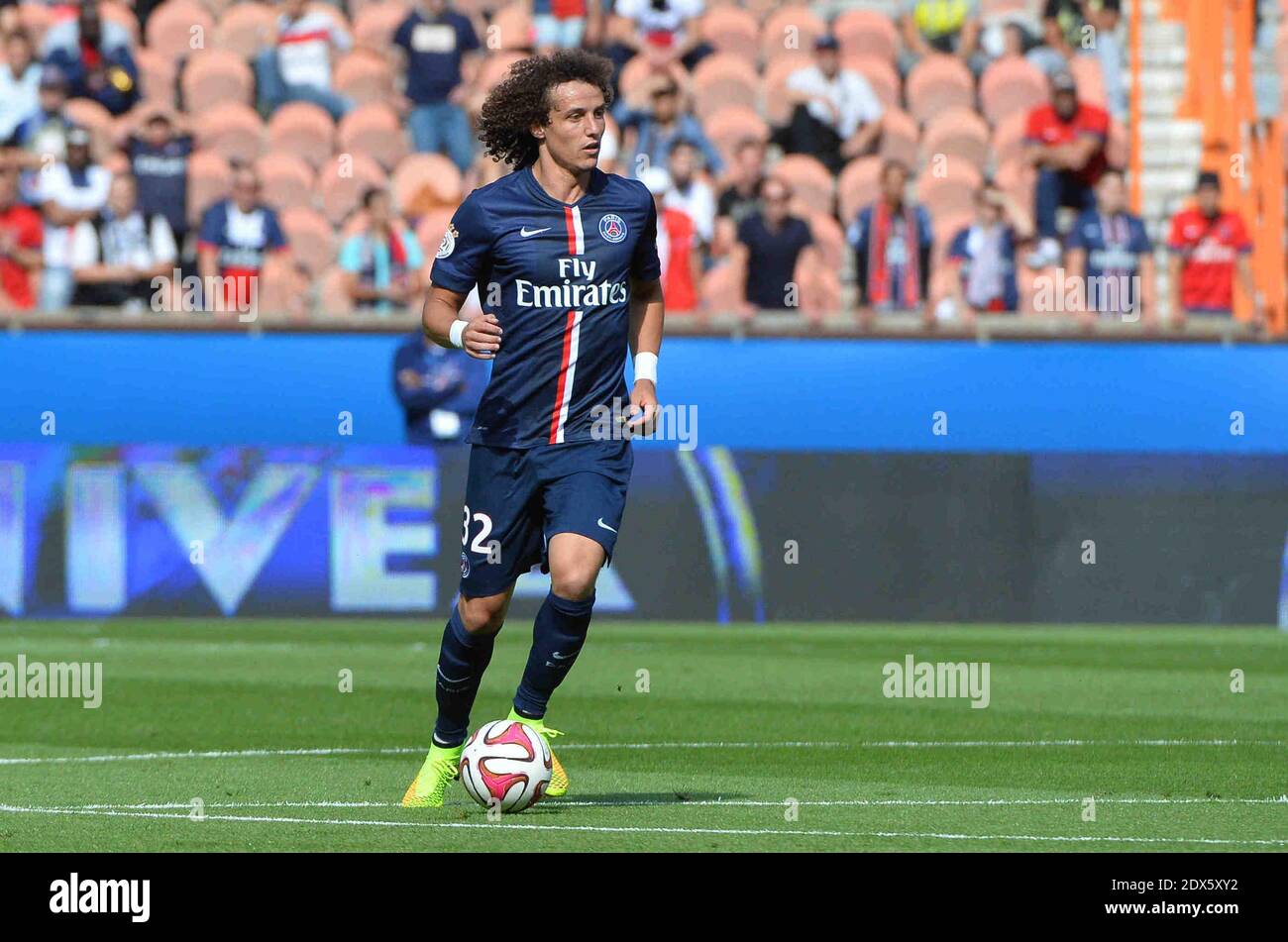 PSG's David Luiz during the French First League soccer match, Paris ...