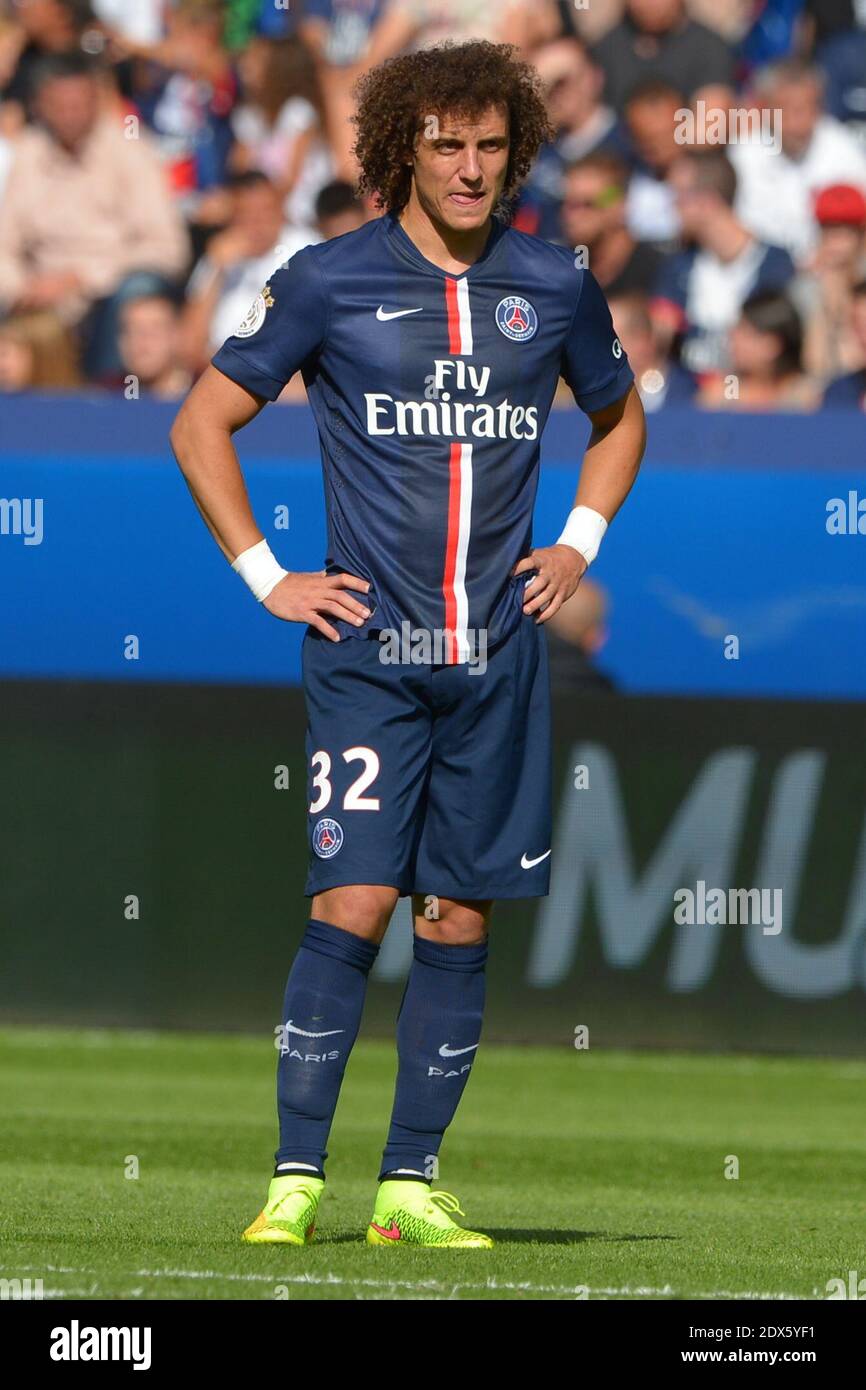 PSG's new player David Luiz during the French First League soccer match ...