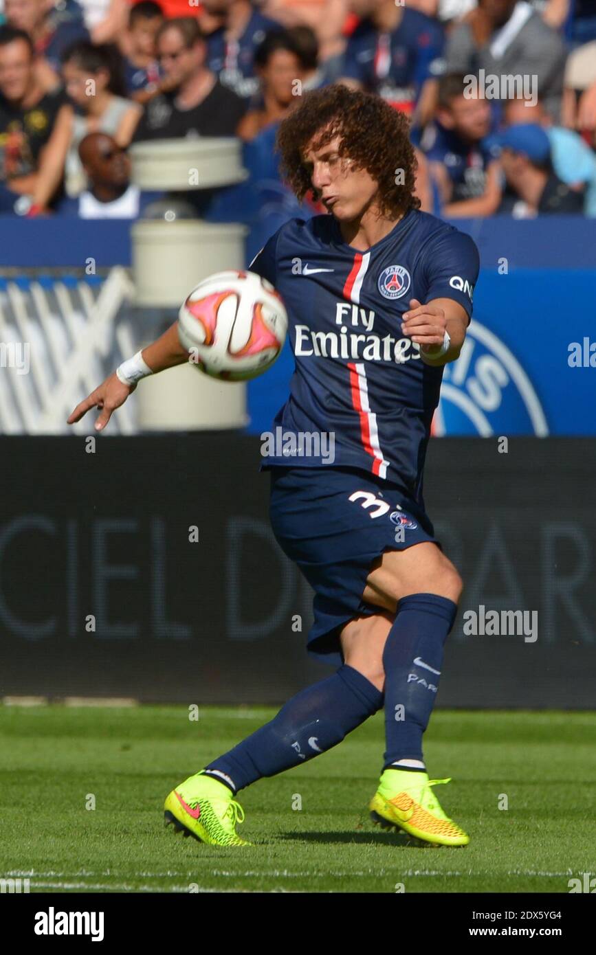 PSG's new player David Luiz during the French First League soccer match ...